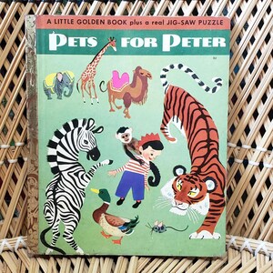 1950 Pets for Peter A Little Golden Book With Full Unused Puzzle at ...