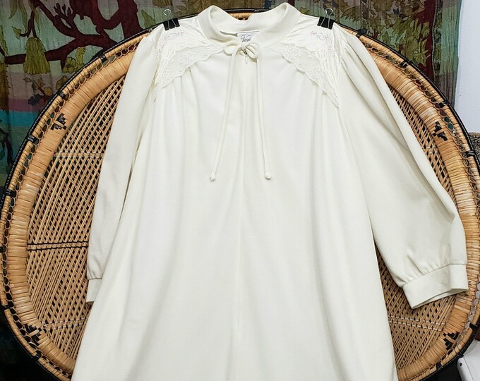 Vintage Cream & Floral Lace Robe by Vanity Fair, XL - Etsy