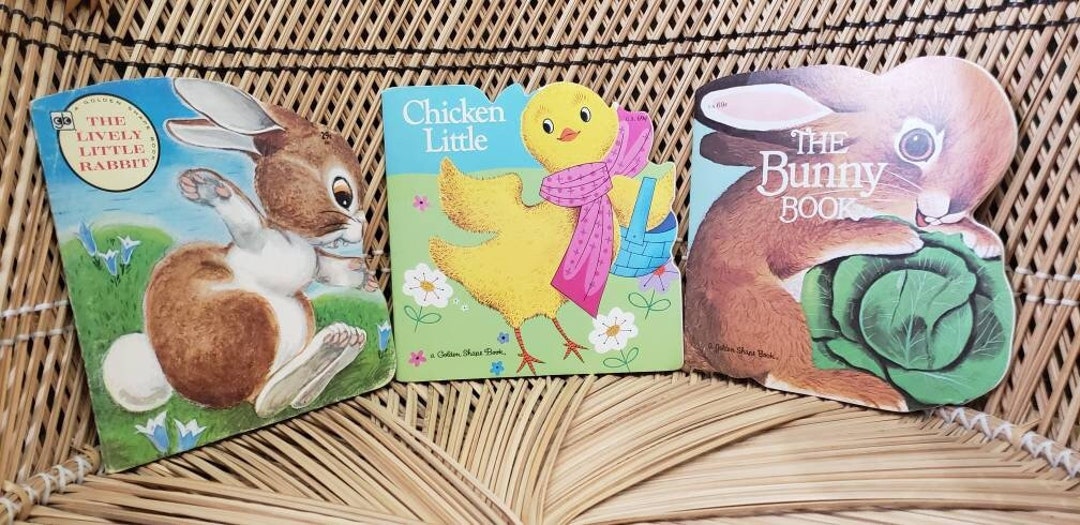 Vintage Golden Shape Books Set of 3: the Lively Little Rabbit, Chicken ...
