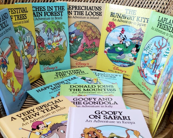 90's Disney's Small World Library Set of 14 Vintage | Etsy