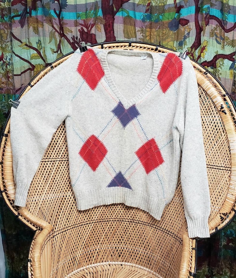 Vintage Mens Italian Lana Wool Sweater LG - Etsy