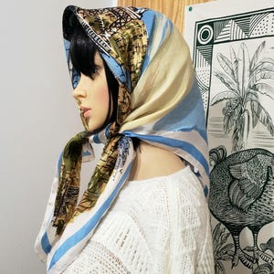 Vintage Paris Eiffel Tower Scarf Made in France - Etsy