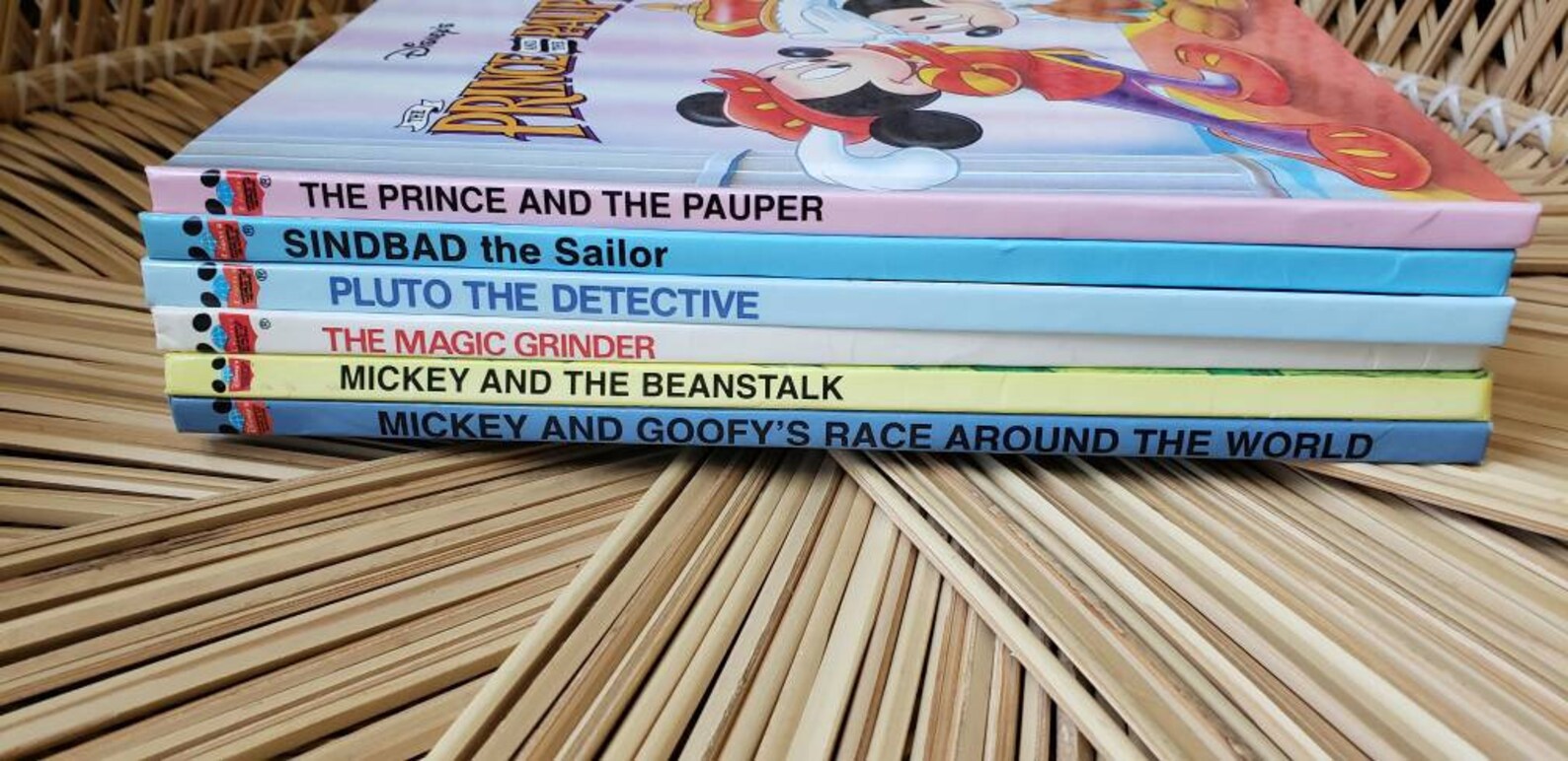 Vintage Mickey Mouse Books Set of 6 Disney's Wonderful | Etsy