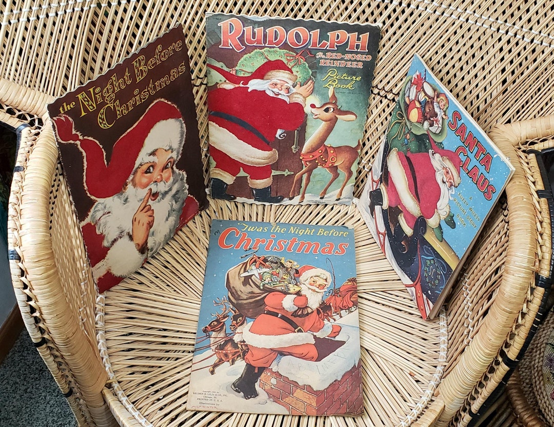 AS IS 50s Santa Claus Christmas Picture Books Set of 4 - Etsy