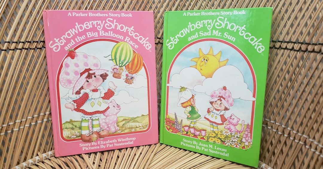 1983 Strawberry Shortcake Books Set of 2: Big Balloon Race & Sad Mr ...