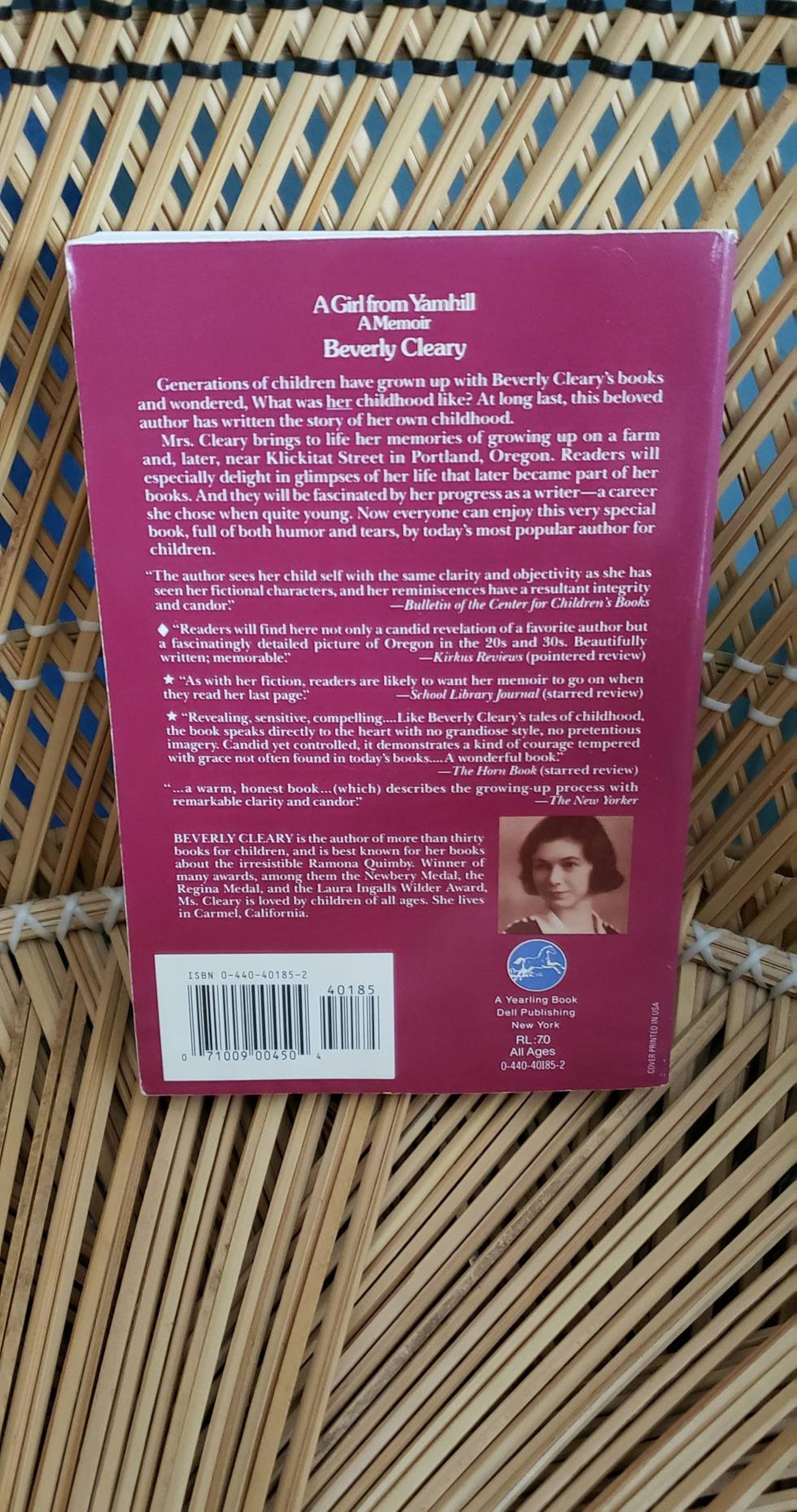 1989 Beverly Cleary A Girl From Yamhill A Memoir Vintage | Etsy