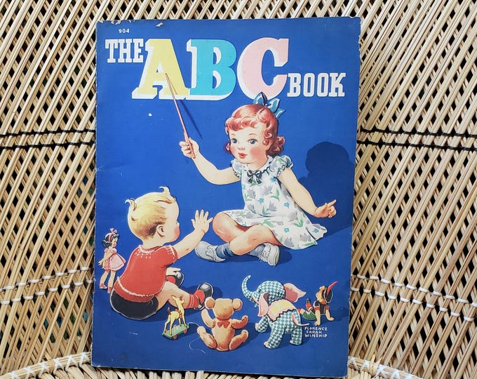 ABC Book Vintage 1940s Whitman Children's ABC or Alphabet Picture Book ...