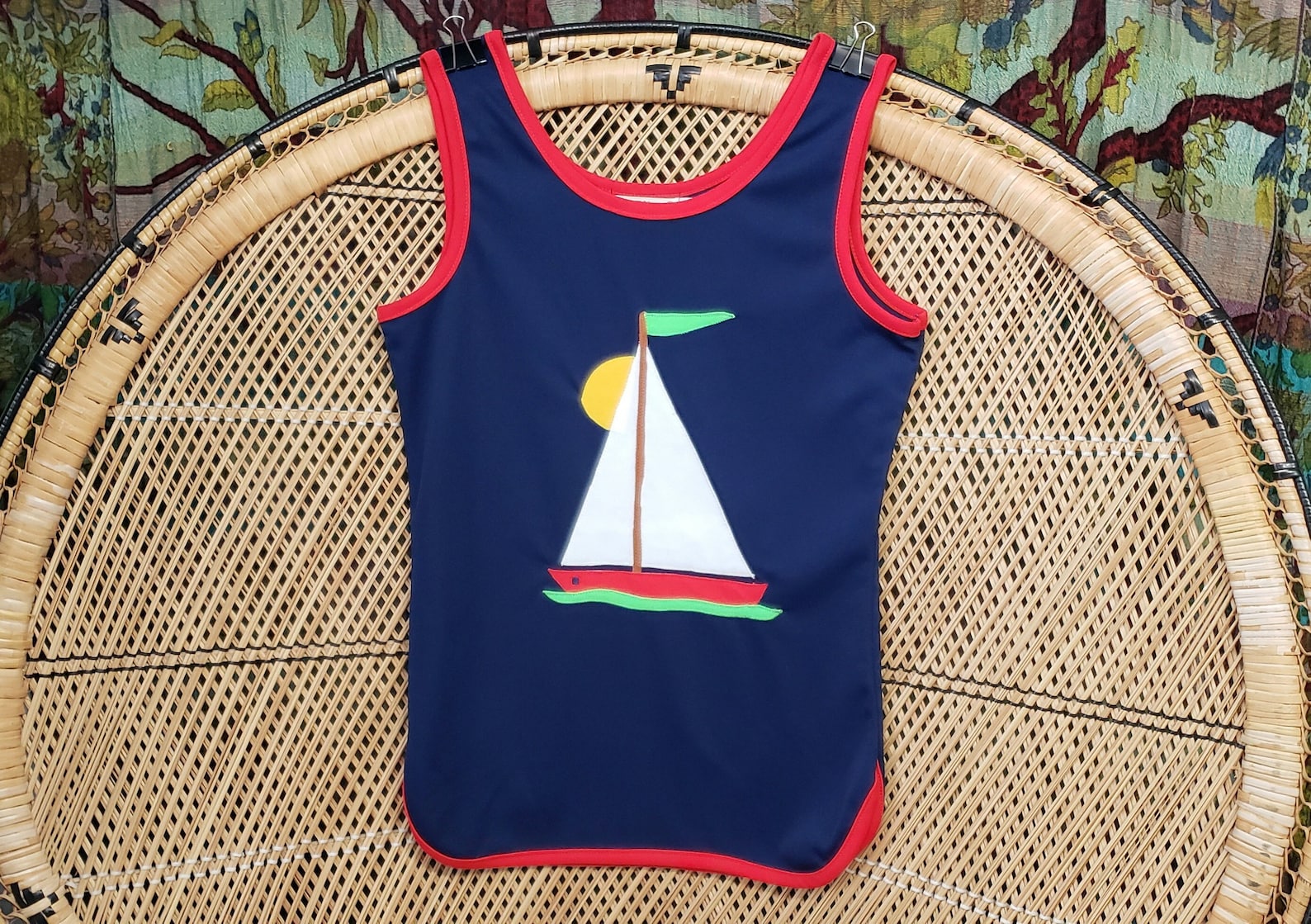60s Sailboat Tank Top by Tiffany Manor, SM - Etsy
