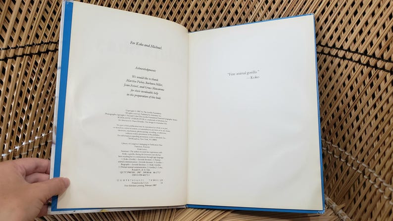 1987 Koko's Story by Dr. Francine Patterson, Hardcover - Etsy