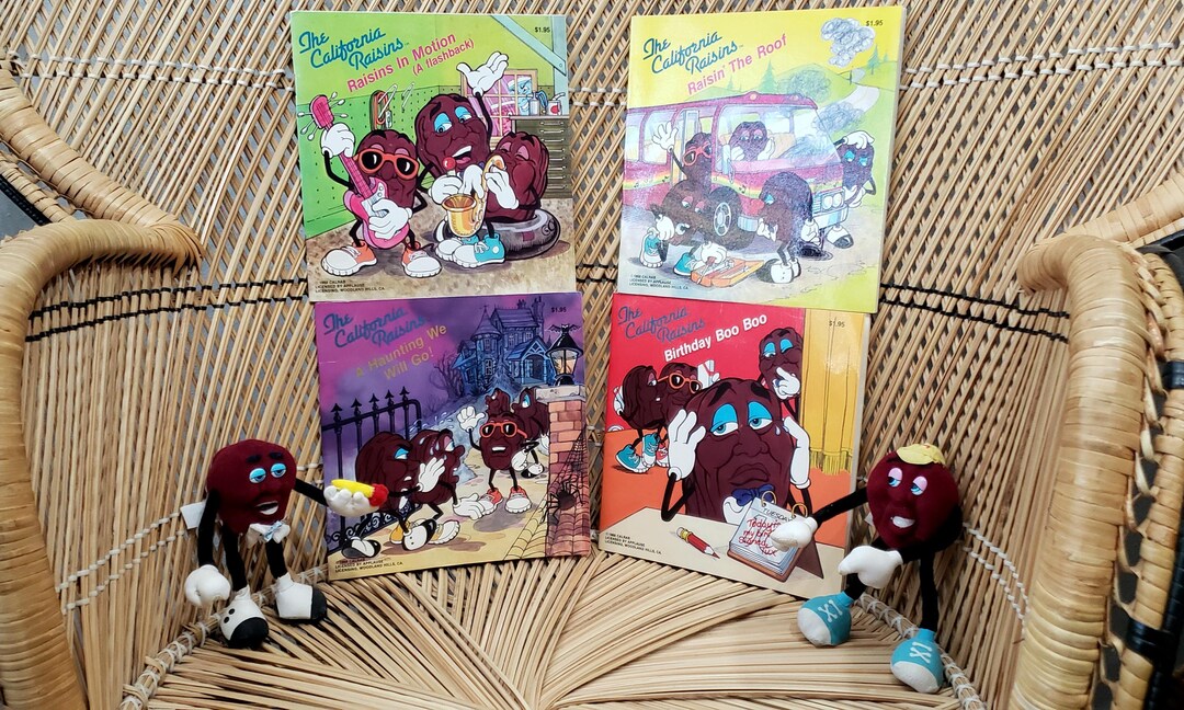 1988 the California Raisins Set of 4 Books & 2 Dolls - Etsy