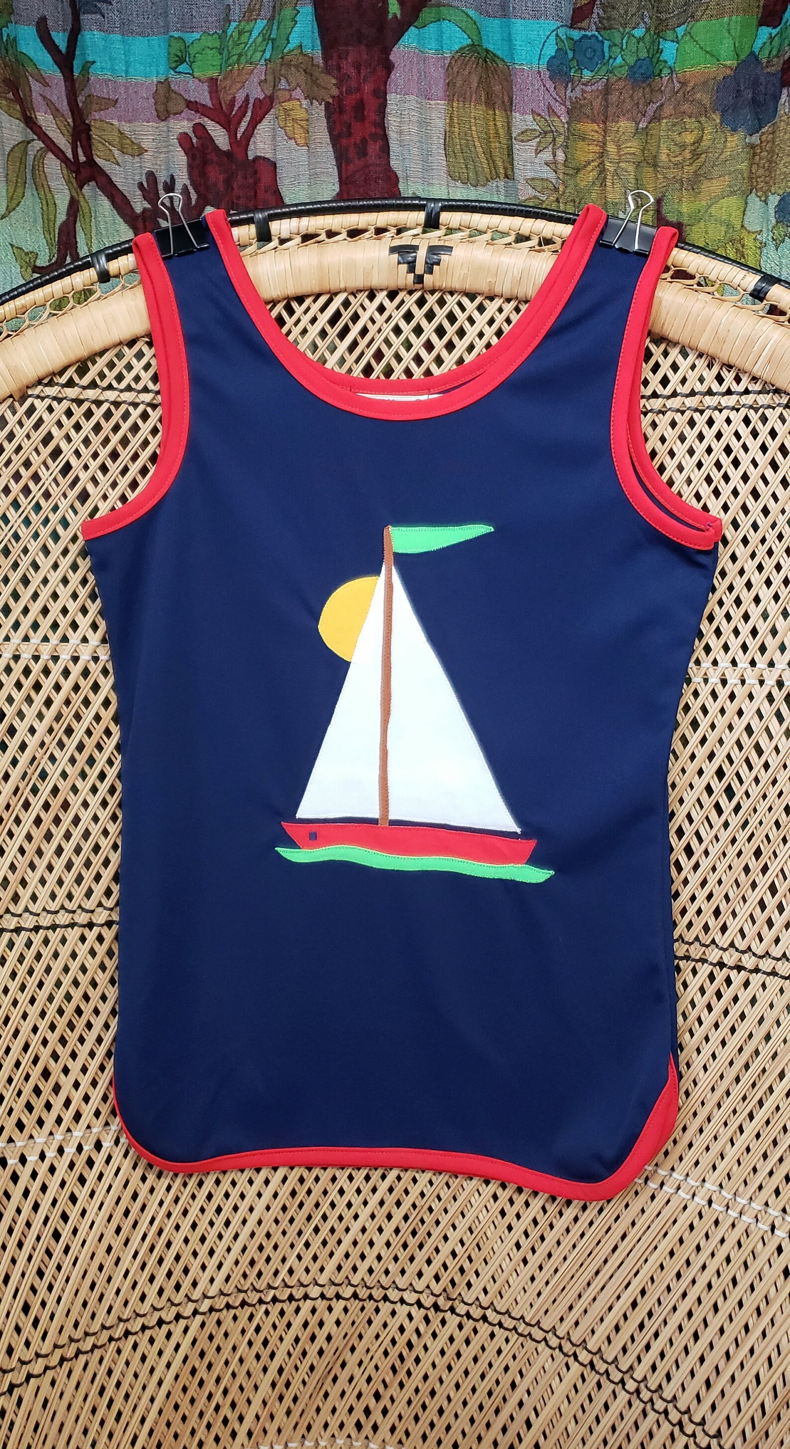 60s Sailboat Tank Top by Tiffany Manor, SM - Etsy