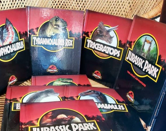 1993 Jurassic Park Book Set of 8, Complete Jurassic Park Book Set ...