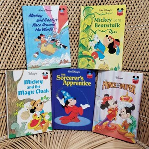 Vintage Mickey Mouse Books Set of 5, Disney's Wonderful World of ...