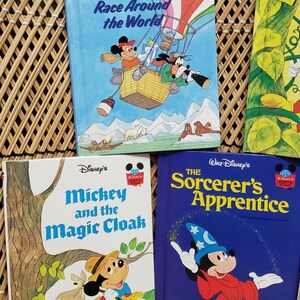 Vintage Mickey Mouse Books Set of 5, Disney's Wonderful World of ...