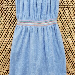 70s Blue Terry Cloth Summer Dress, Girls 8 - Etsy