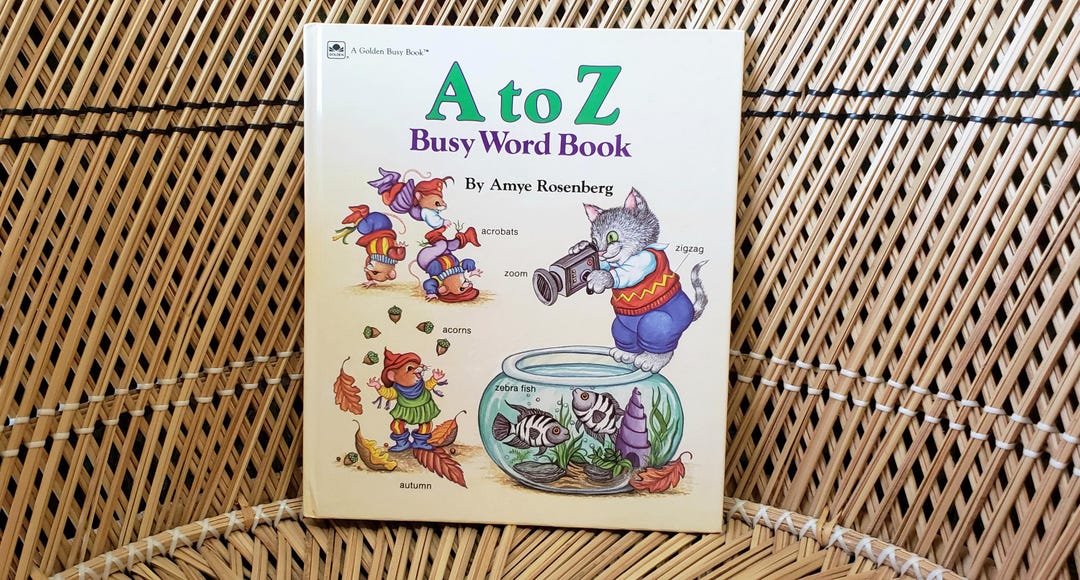 1988 A to Z Busy Word Book A Golden Busy Book by Amye Rosenberg - Etsy