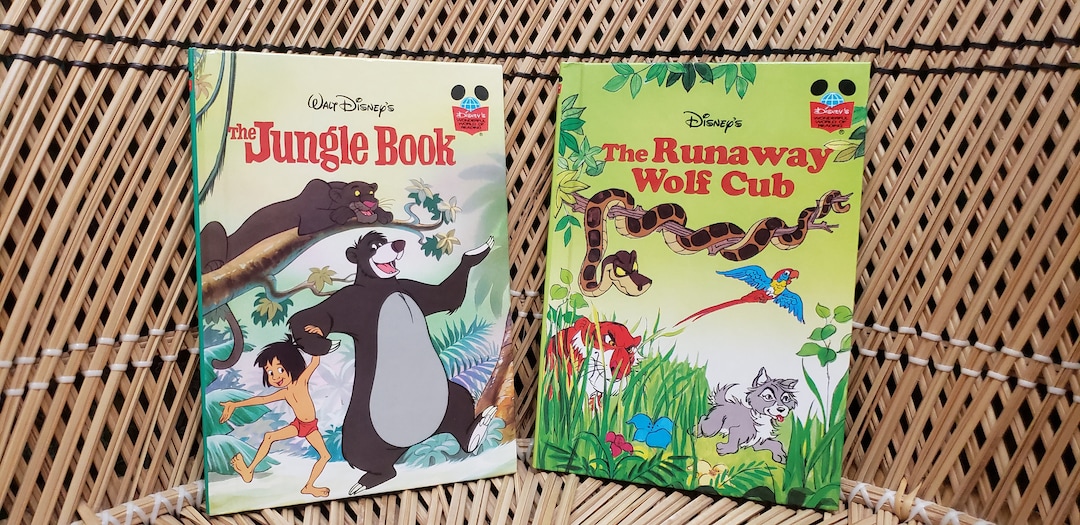 Vintage Disney's Jungle Book & the Runaway Wolf Cub Set of 2 - Etsy