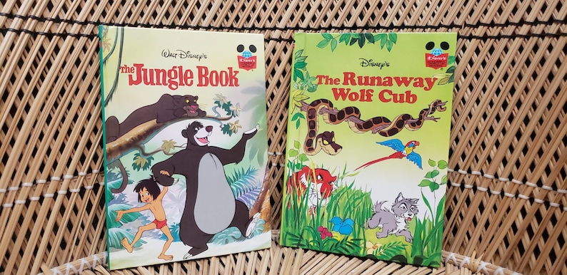 Vintage Disney's Jungle Book & the Runaway Wolf Cub Set of 2 - Etsy