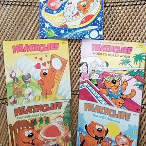 80s Heathcliff Books Set of 5, Soft Covers - Etsy