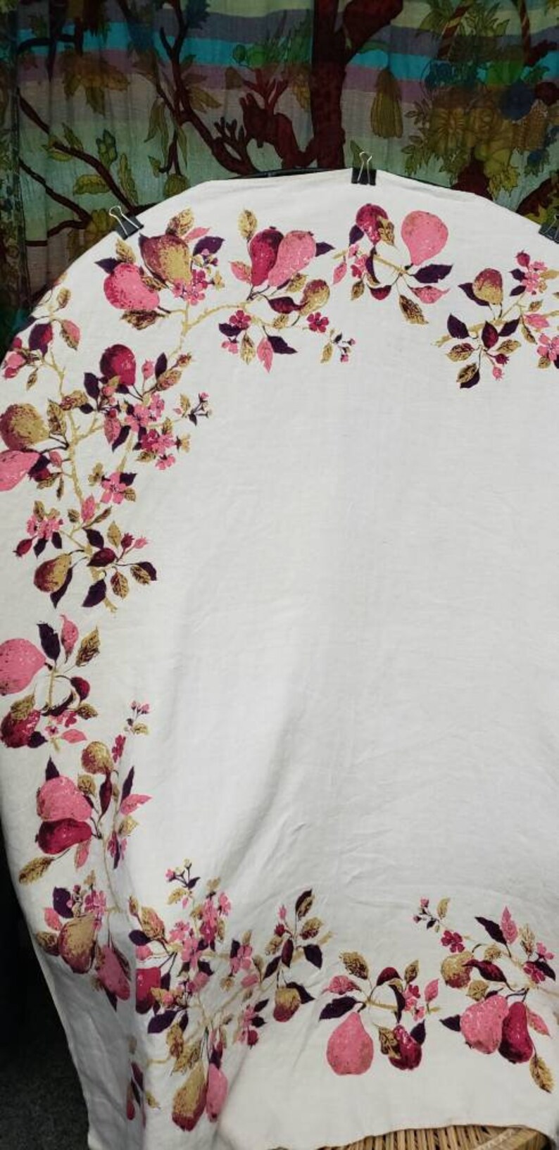60s Pears Linen Tablecloth By Luther Travis Vintage Linen | Etsy