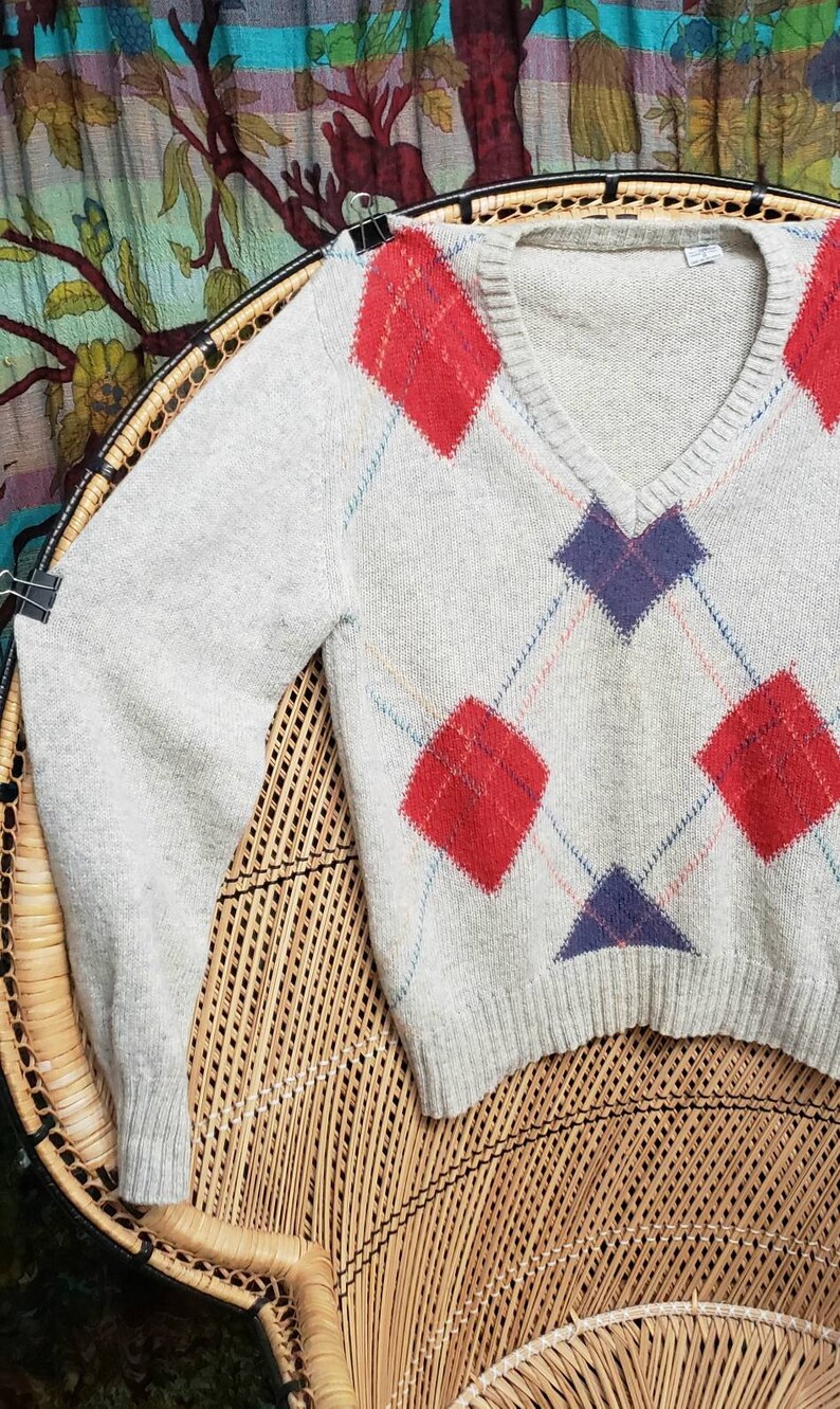 Vintage Mens Italian Lana Wool Sweater LG - Etsy