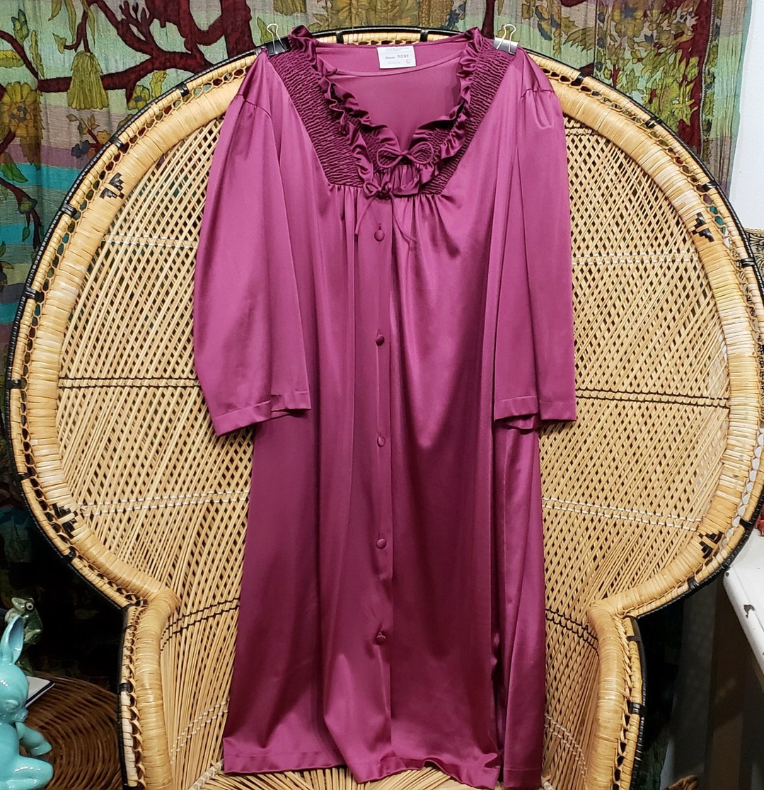 70s Purple Robe & Nightgown Set by Jcpenney, LG - Etsy