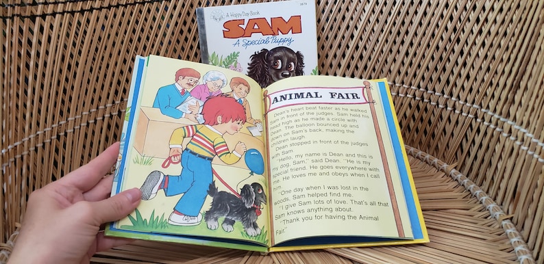 AS IS 80s Sam A Special Puppy & Sam's Special Prize Set of 2 Happy Day ...