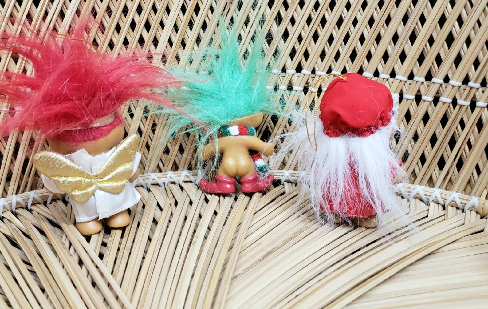 90s Christmas Trolls Set of 3 Angel Troll Ornament Mrs. - Etsy