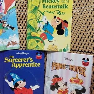 Vintage Mickey Mouse Books Set of 5, Disney's Wonderful World of ...