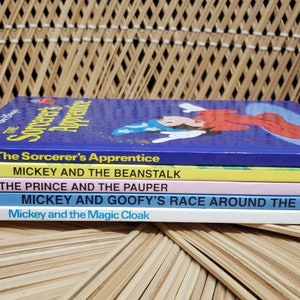 Vintage Mickey Mouse Books Set of 5, Disney's Wonderful World of ...