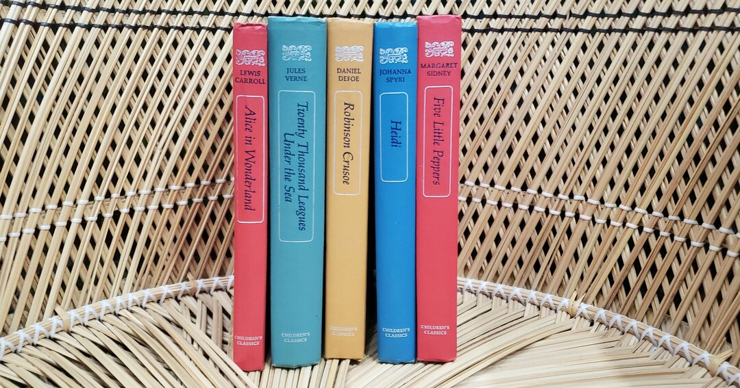 50s Children's Classics Set of 5: 20,000 Leagues Under the Sea, Alice ...