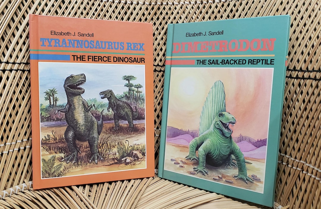 80s Dinosaur Books by Elizabeth J. Sandell Set of 2: Tyrannosaurus Rex ...