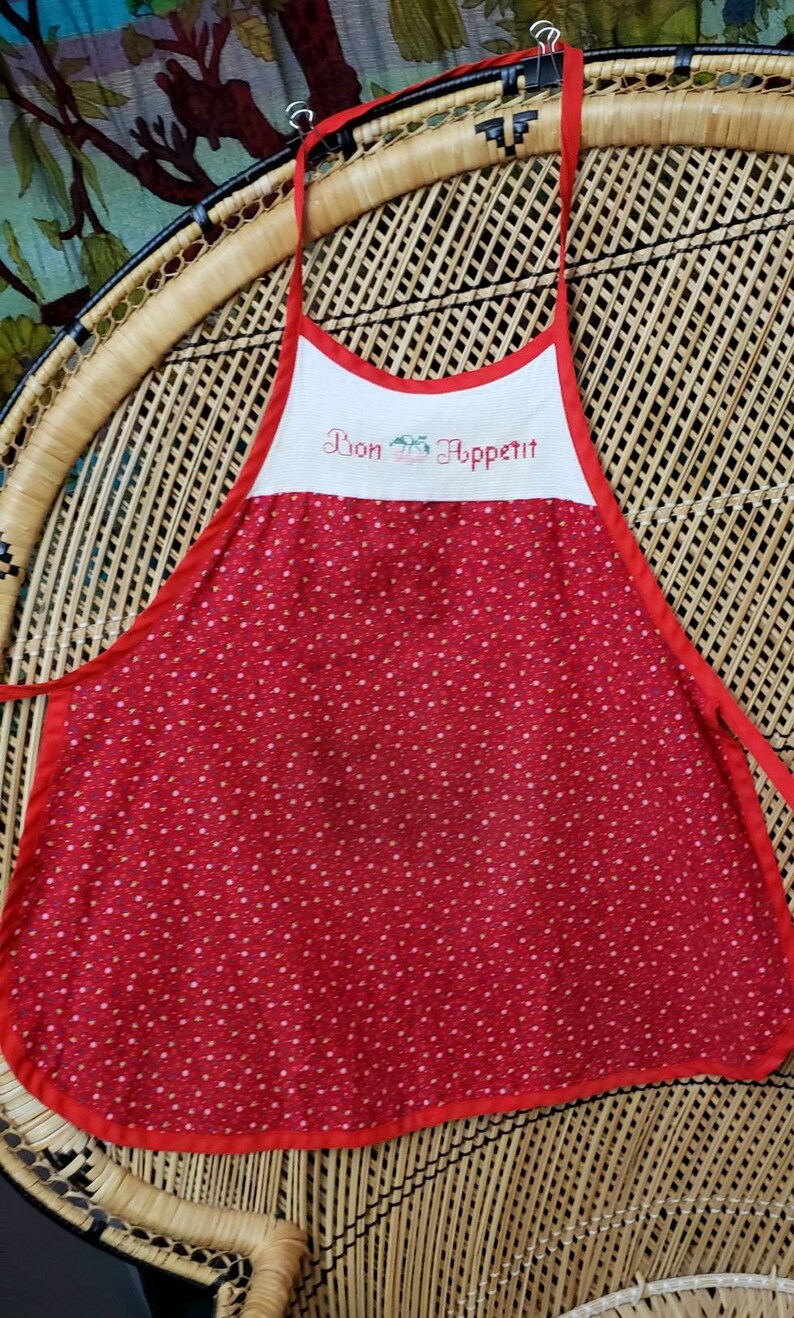 70s Kids Bon Appetit Apron - Etsy