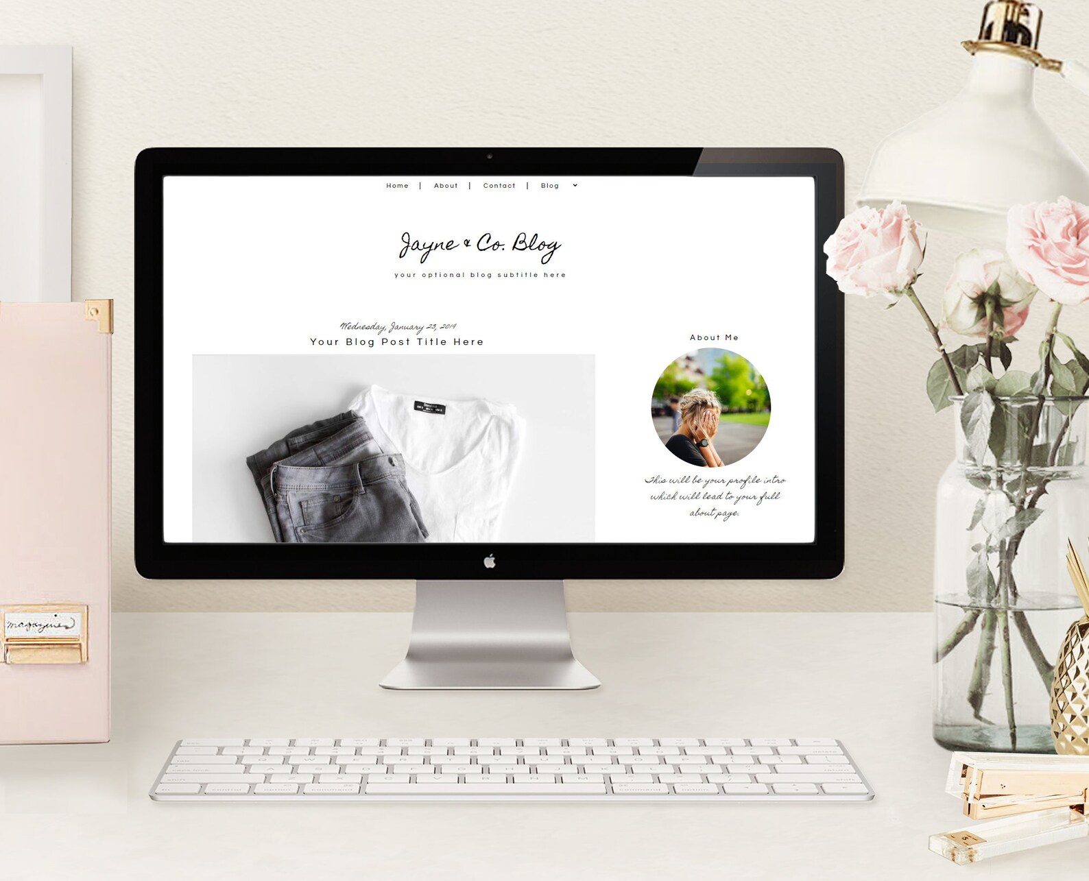 Blogger Template Black and White Blog Template Mobile Responsive ...