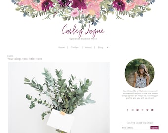 Blogger Template Blog Title Template for (Download Now) - Etsy