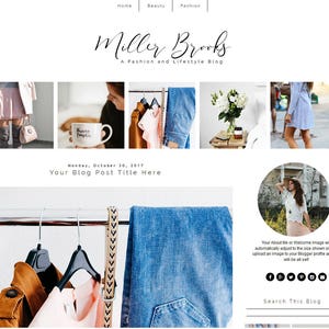 Blogger Template Black and White Blog Template Mobile Responsive ...