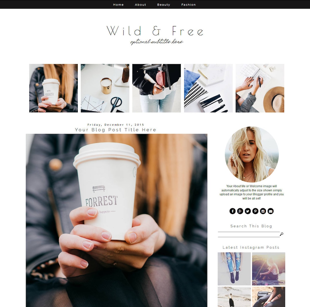 Blogger Template - Fashion Blog Template - Blogger Template Responsive ...