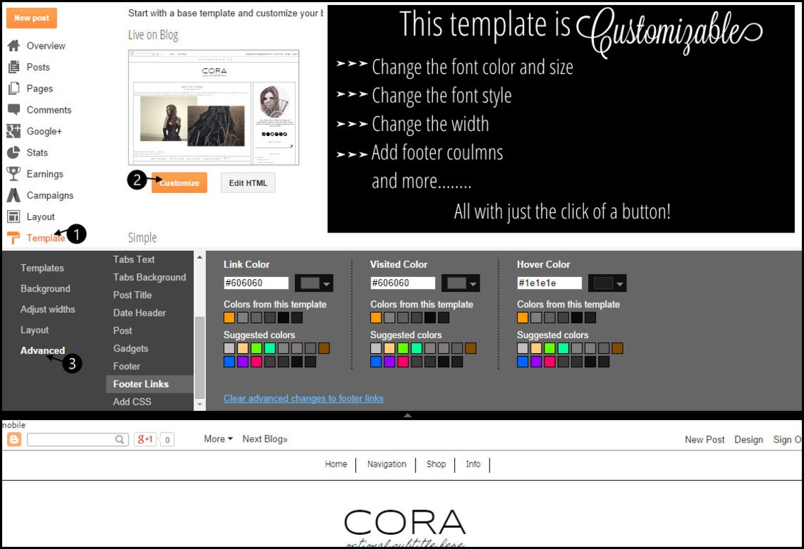Blogger Template Fashion Blog Template Blogger Template - Etsy