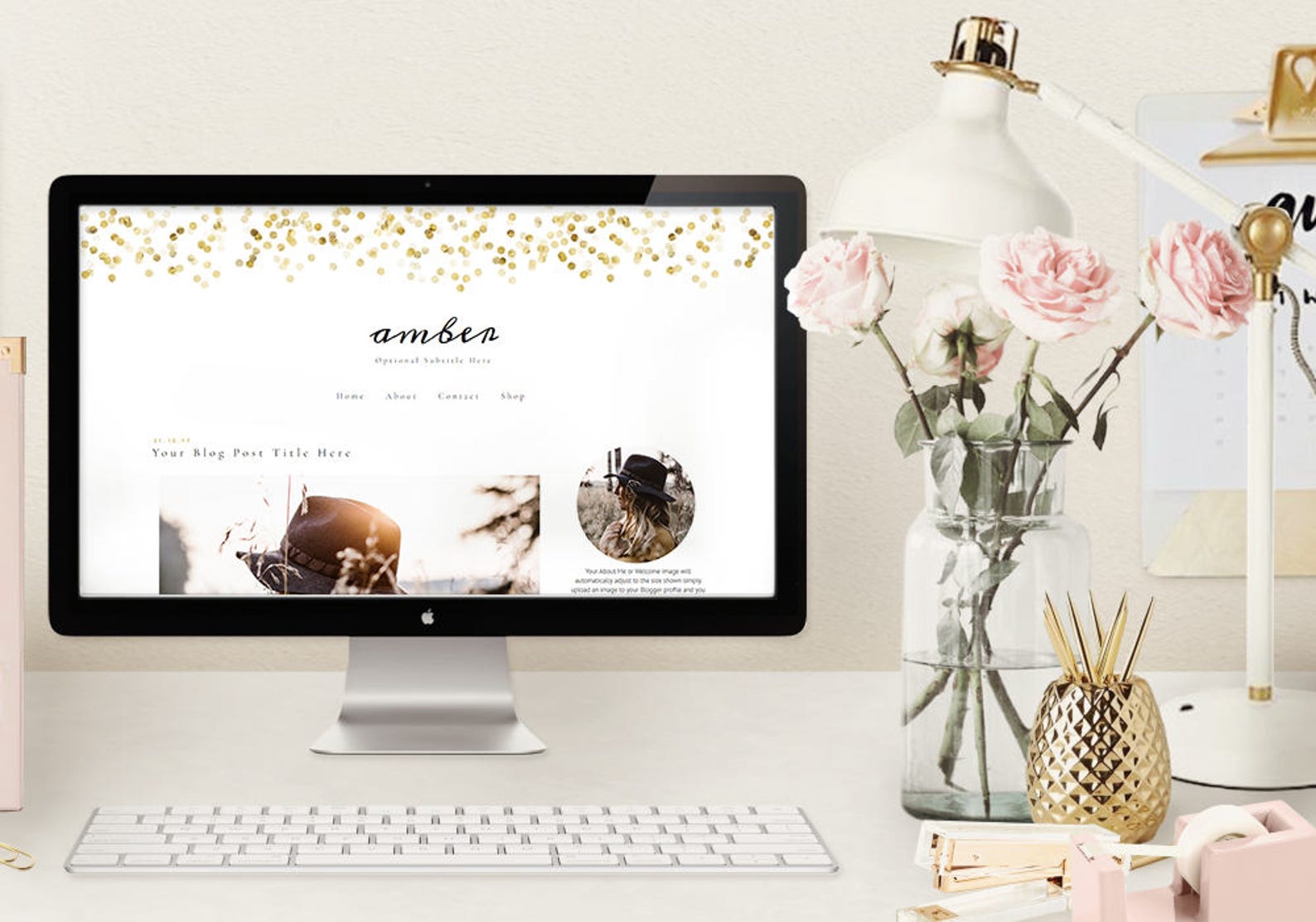 Blogger Template | Blogger Template Responsive | Gold Blogger Template ...