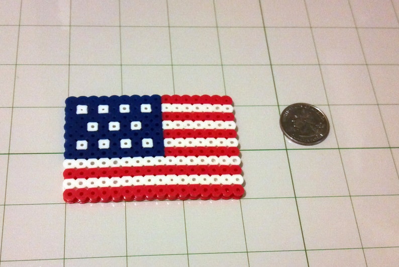 American Flag Perler Bead Sprite - Etsy