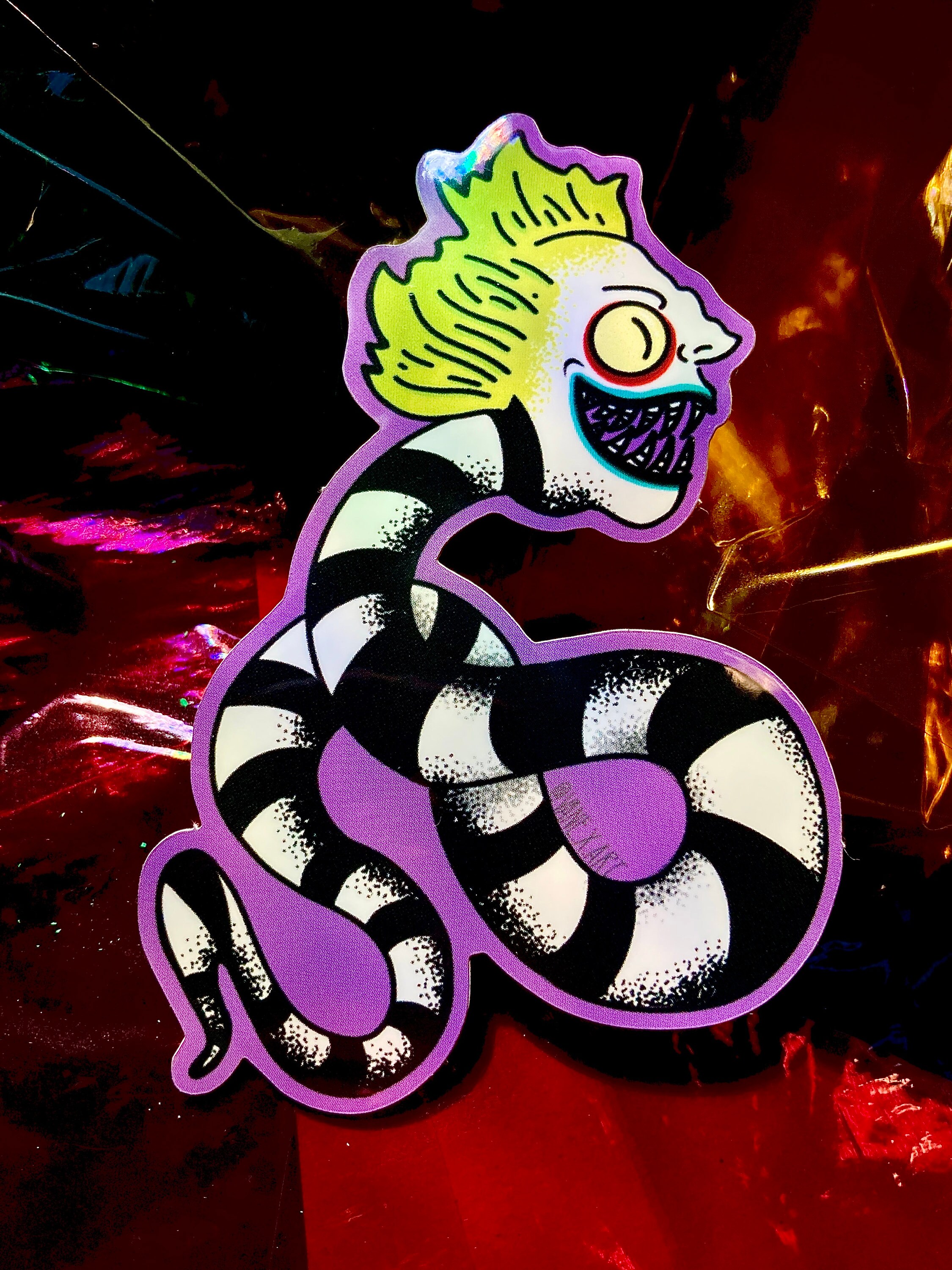 Beetlejuice Sand Snake Vinyl Sticker - Etsy