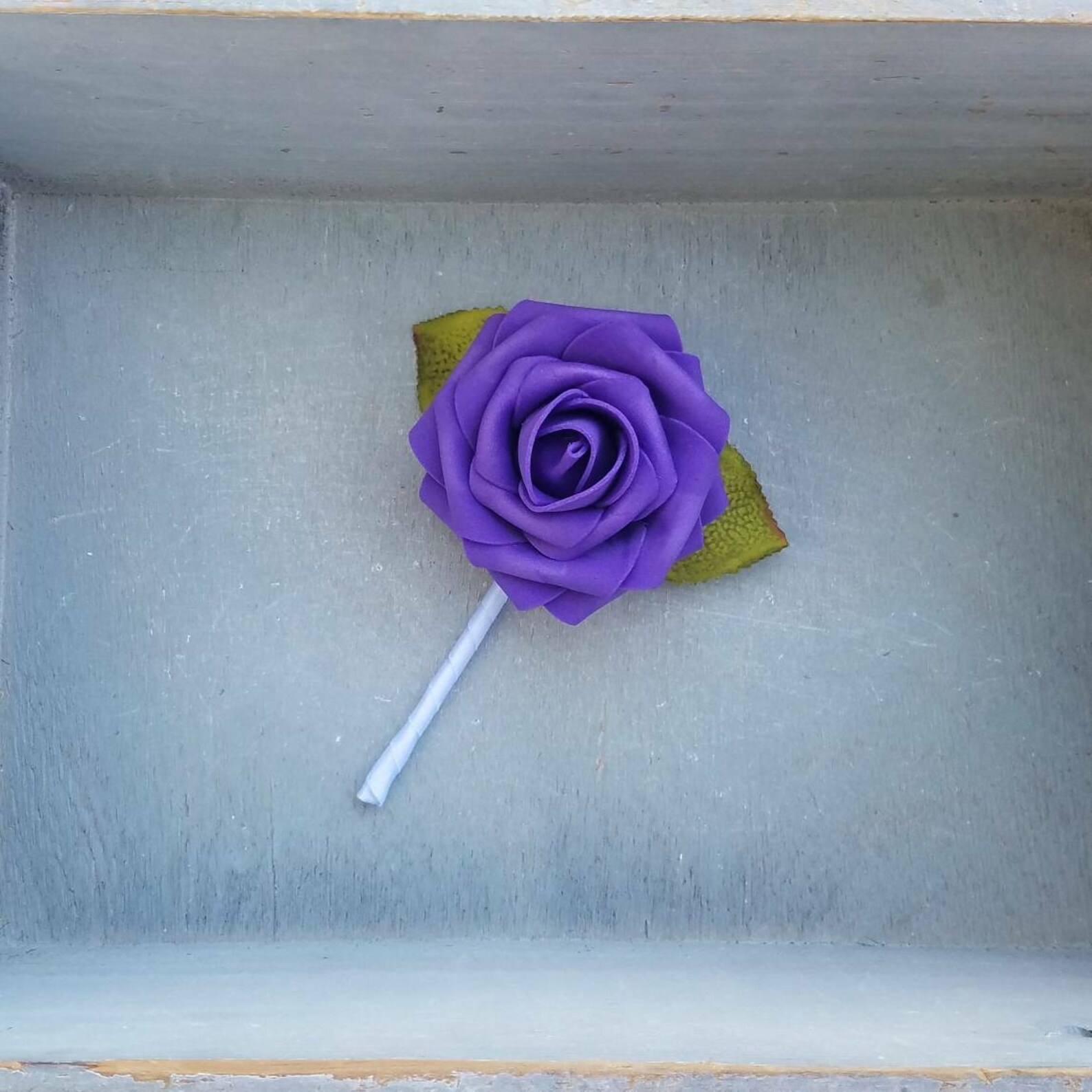 Purple Rose Boutonniere Purple Rose Wedding Boutonniere | Etsy