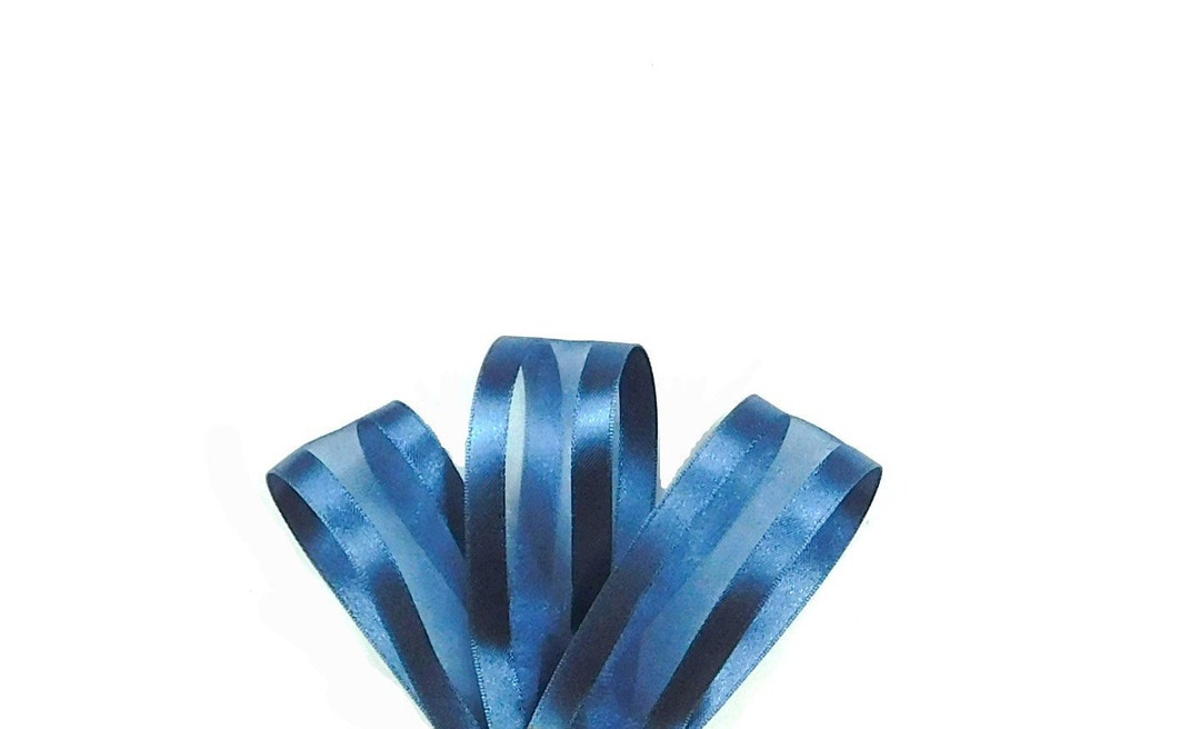 Cinta azul, cinta de raso, cinta de boda, cinta de pelo, cinta floral ...