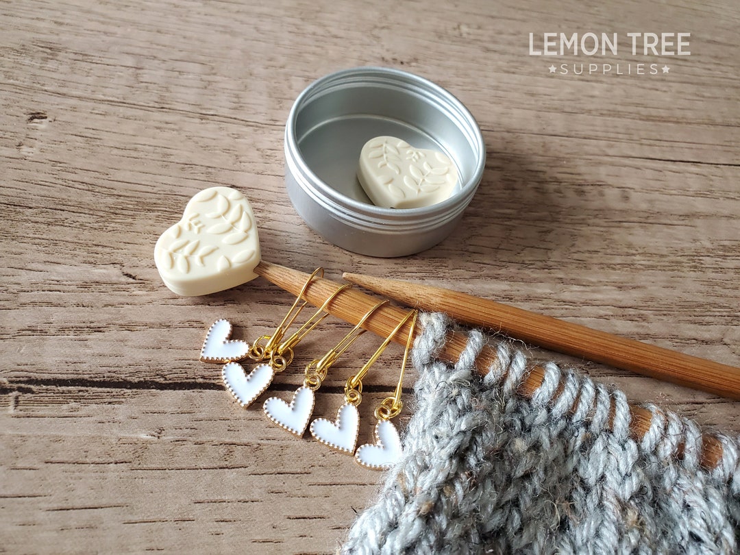 Heart Stitch Stoppers / Knitting Needle Stoppers / Point Protectors ...