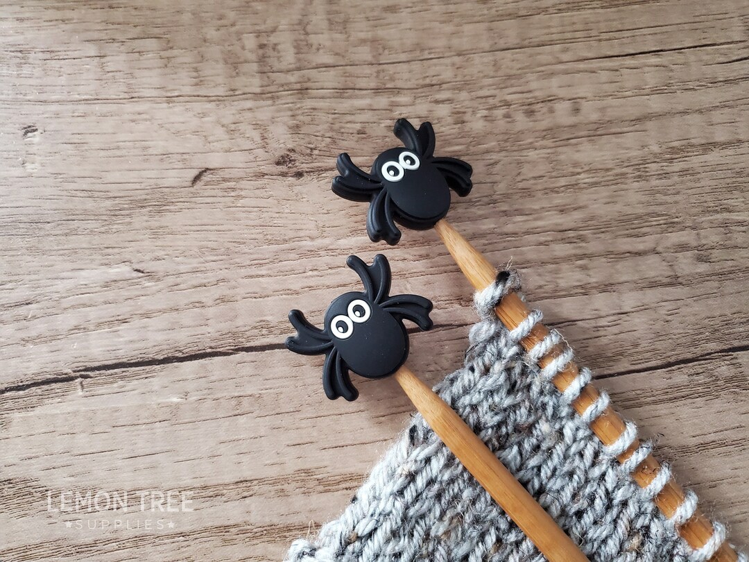 Spider Stitch Stoppers, Halloween Knitting Needle Point Protectors ...