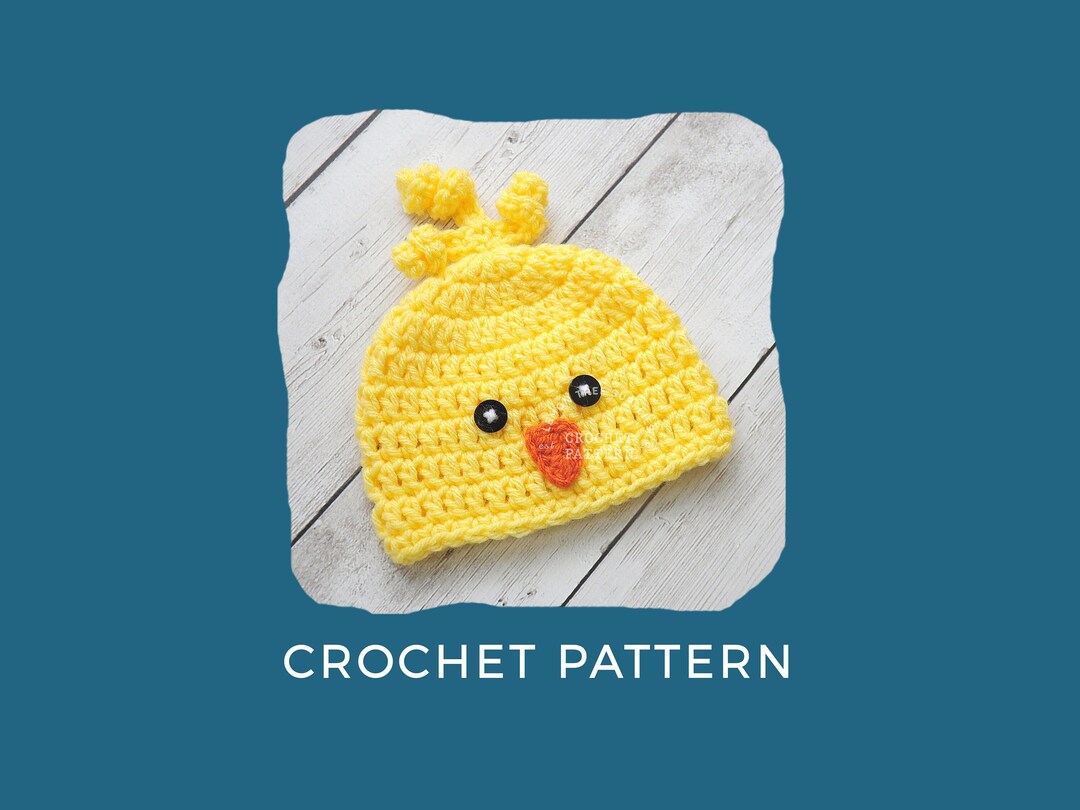 CROCHET PATTERN - Crochet Chick Hat, Newborn Chick Hat, Easter Photo ...