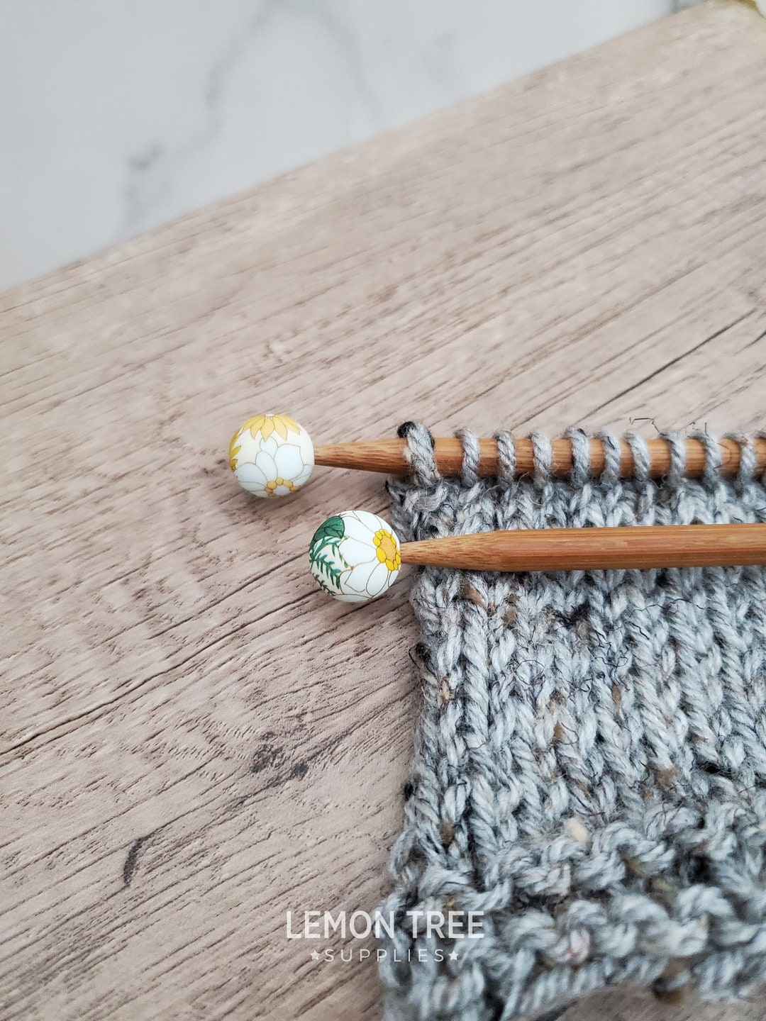 Floral Stitch Stoppers, Knitting Needle Point Protectors, Knitting ...