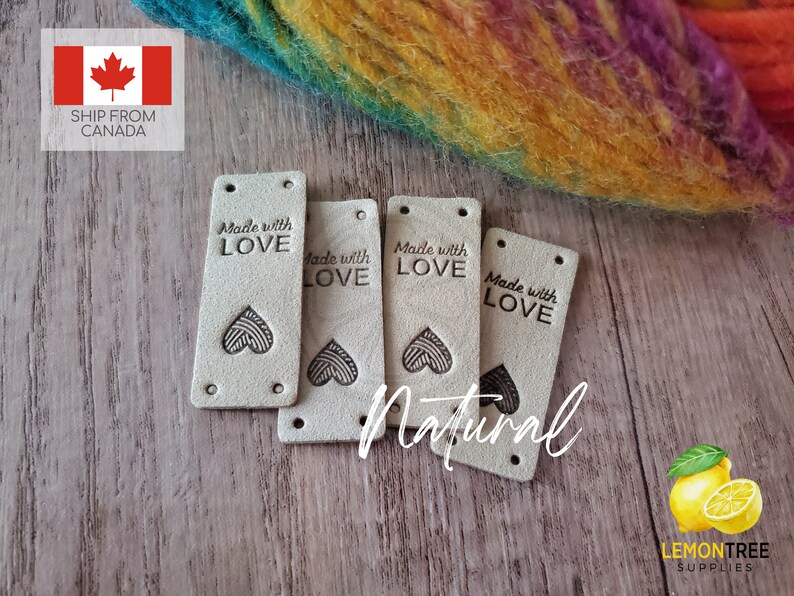 Fold Over Labels for Handmade Items Made With Love Tags - Etsy