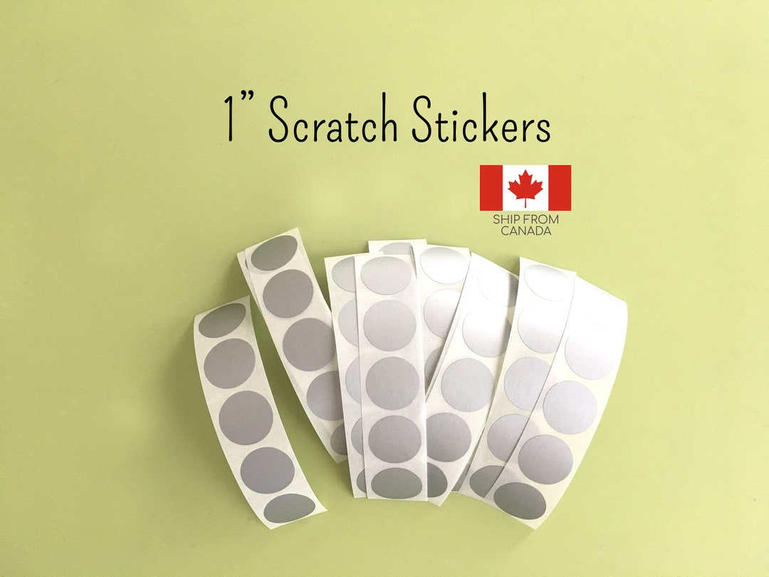 Scratch off Stickers|scratch Stickers|1" Round Silver Scratch off ...