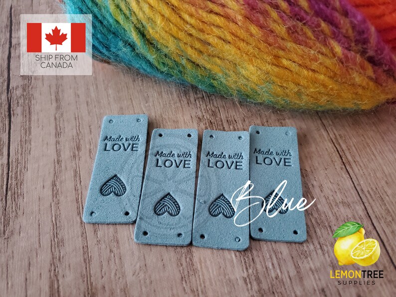 Fold Over Labels for Handmade Items Made With Love Tags - Etsy